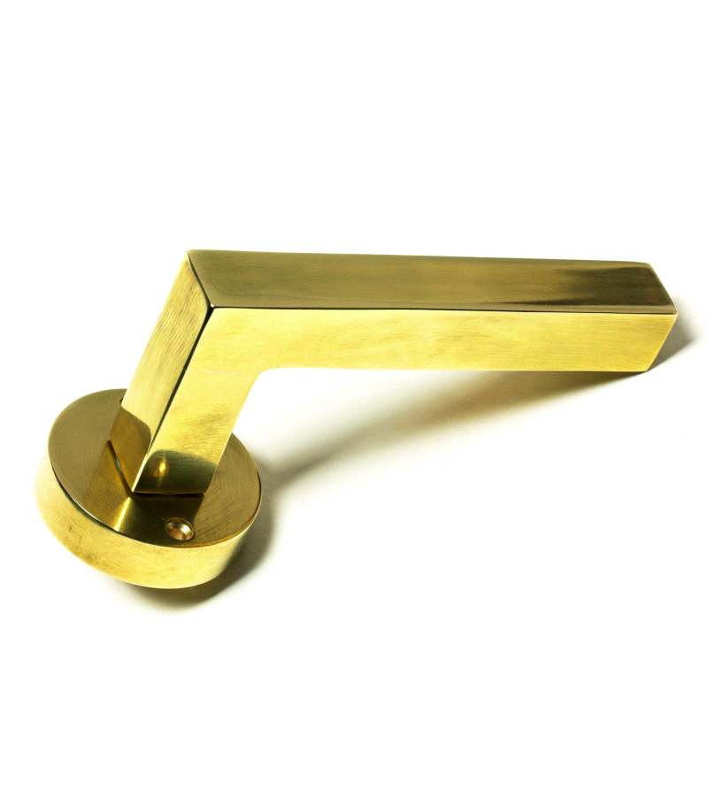 The Brass Apex Lever Handle